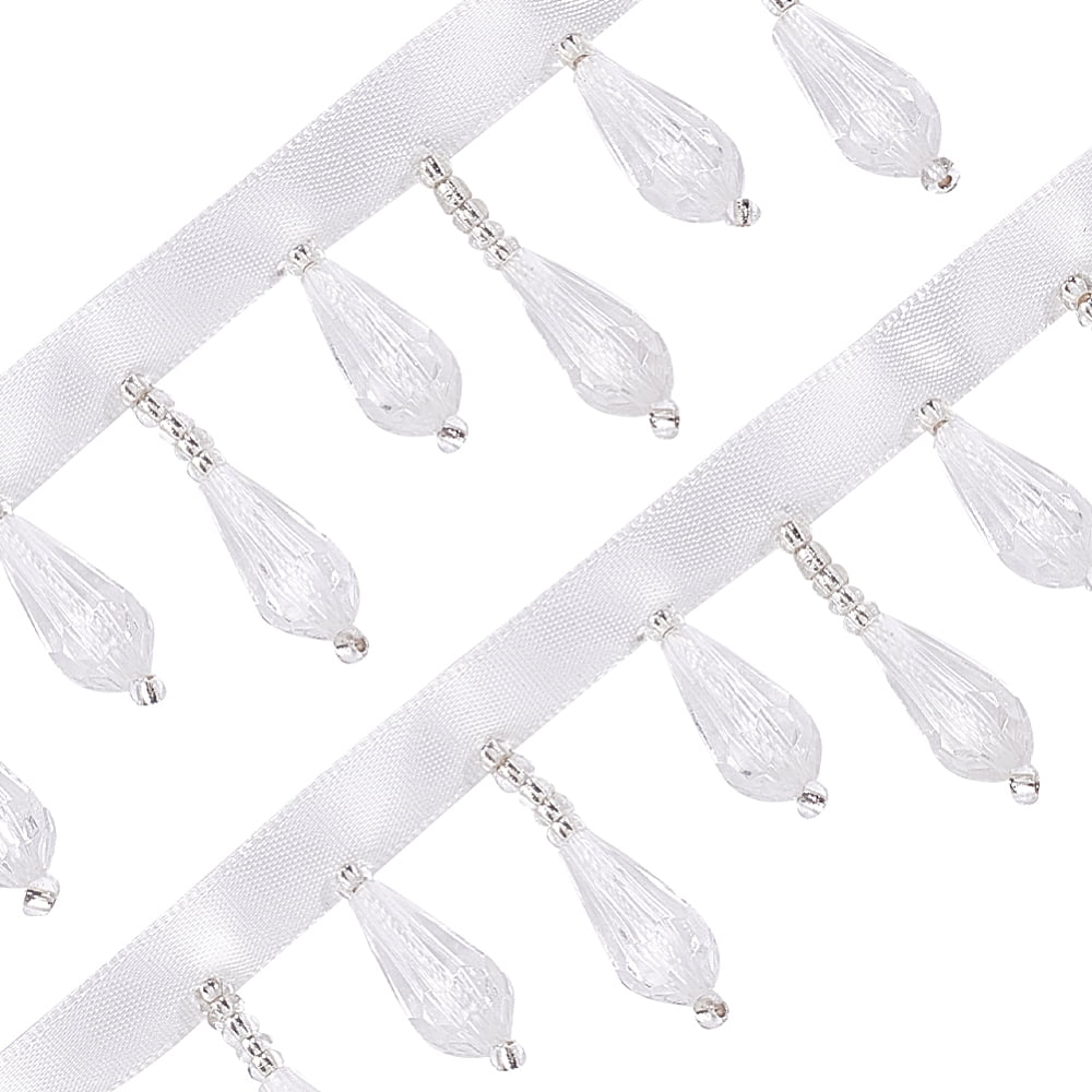 Click here for Nobrand Glass Teardrop Beaded Fringe Trim For Garm... prices