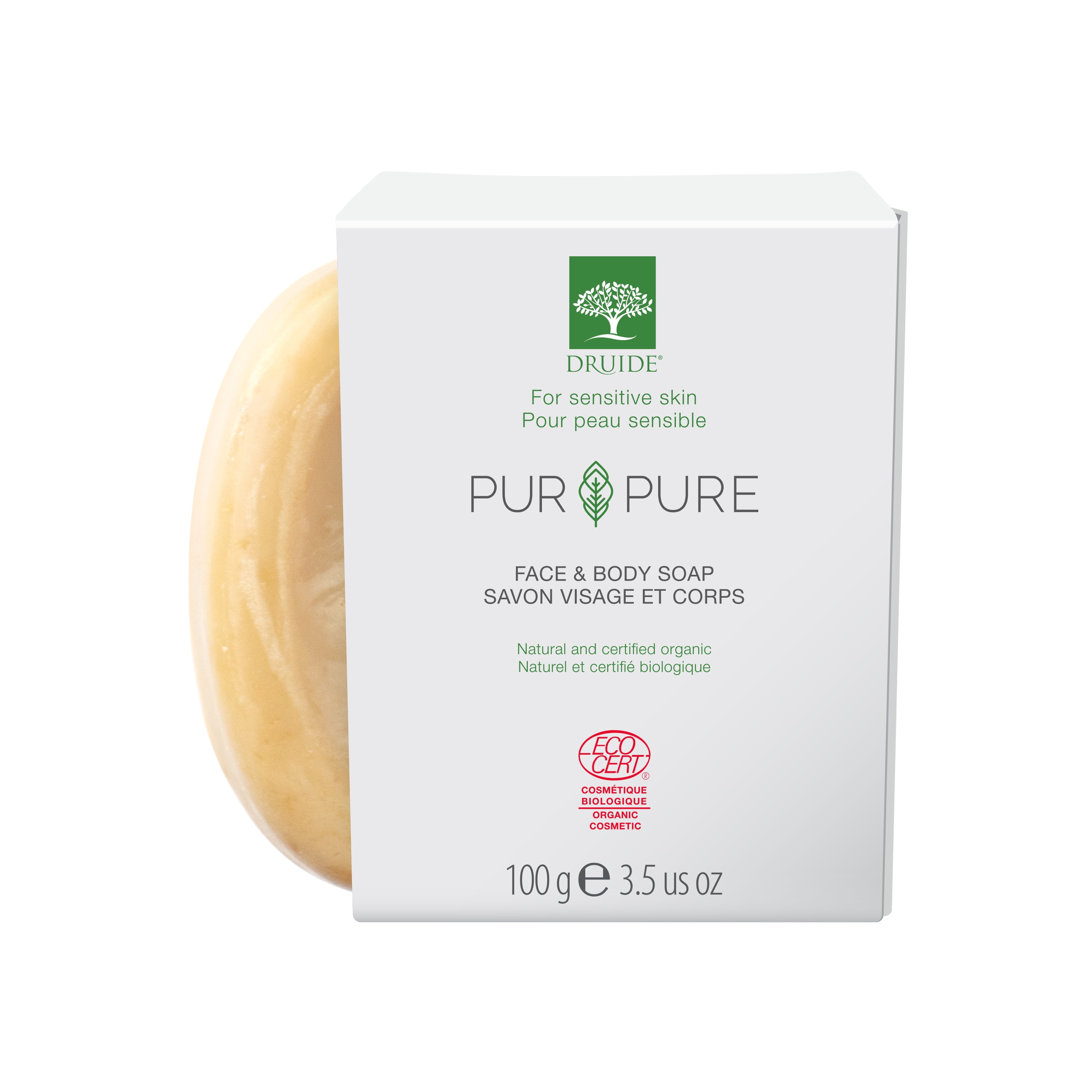 Pur&Pure Organic Unscented Bar Soap Face and Body. Hypersensitive skin ...