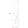 8-layer adjustable shelf ultra-thin bookshelf with a wavy border design ...