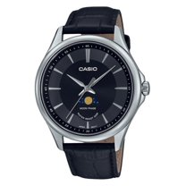 Casio Men's Standard Analog Wrist Watch, Stainless Steel, Black Dial, Quartz MTD-130D-1A2V, 100M ...
