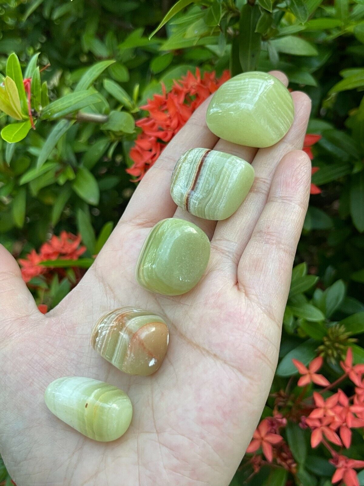 Green Onyx Tumbled Stones, 0.8-1.25" Tumbled Green Onyx - Walmart.com