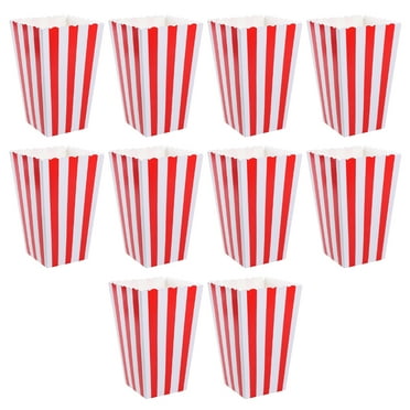 Reusable Plastic Popcorn Buckets 7.25 in Empty Containers for Home ...