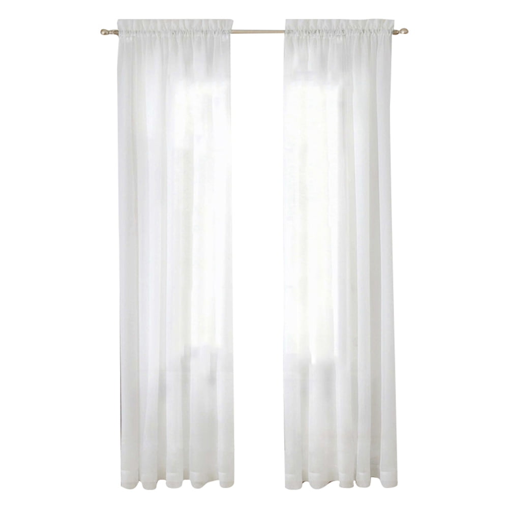 Click here for Unbranded Window White Sheer Curtains 90 Inches Lo... prices