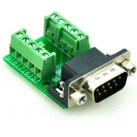 Slim Right Angle D'SUB DB9 Male Header Breakout Board Module, Terminal ...