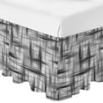 Black Weave Mesh Bed Skirt Queen Size 18 Inch Drop, Modern Minimalist ...