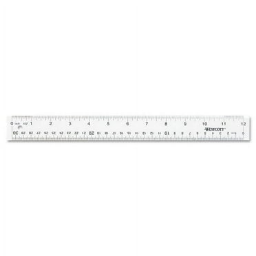 Westcott-2PK Clear Flexible Acrylic Ruler, Standard/Metric, 18" Long ...