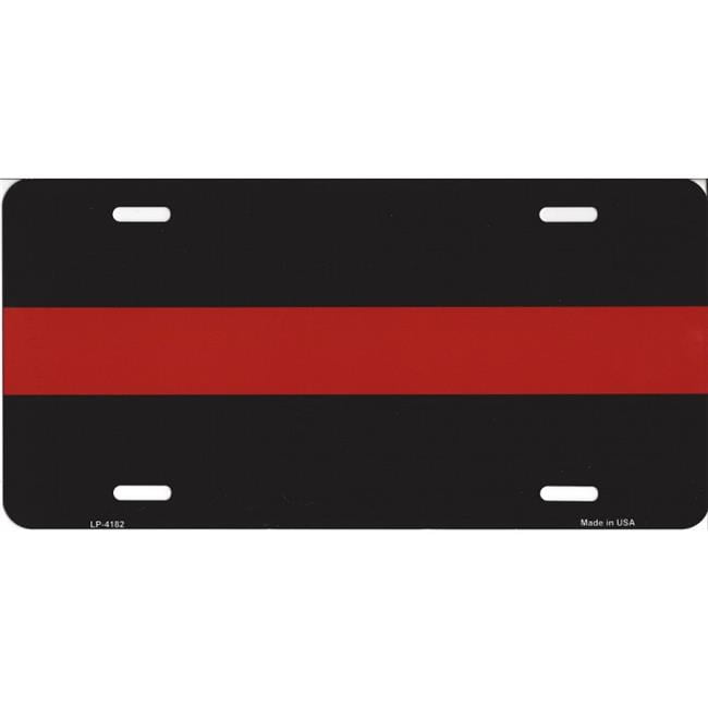 212 Main LP-4182 6 x 12 in. Thin Red Line Firefighter Metal License ...