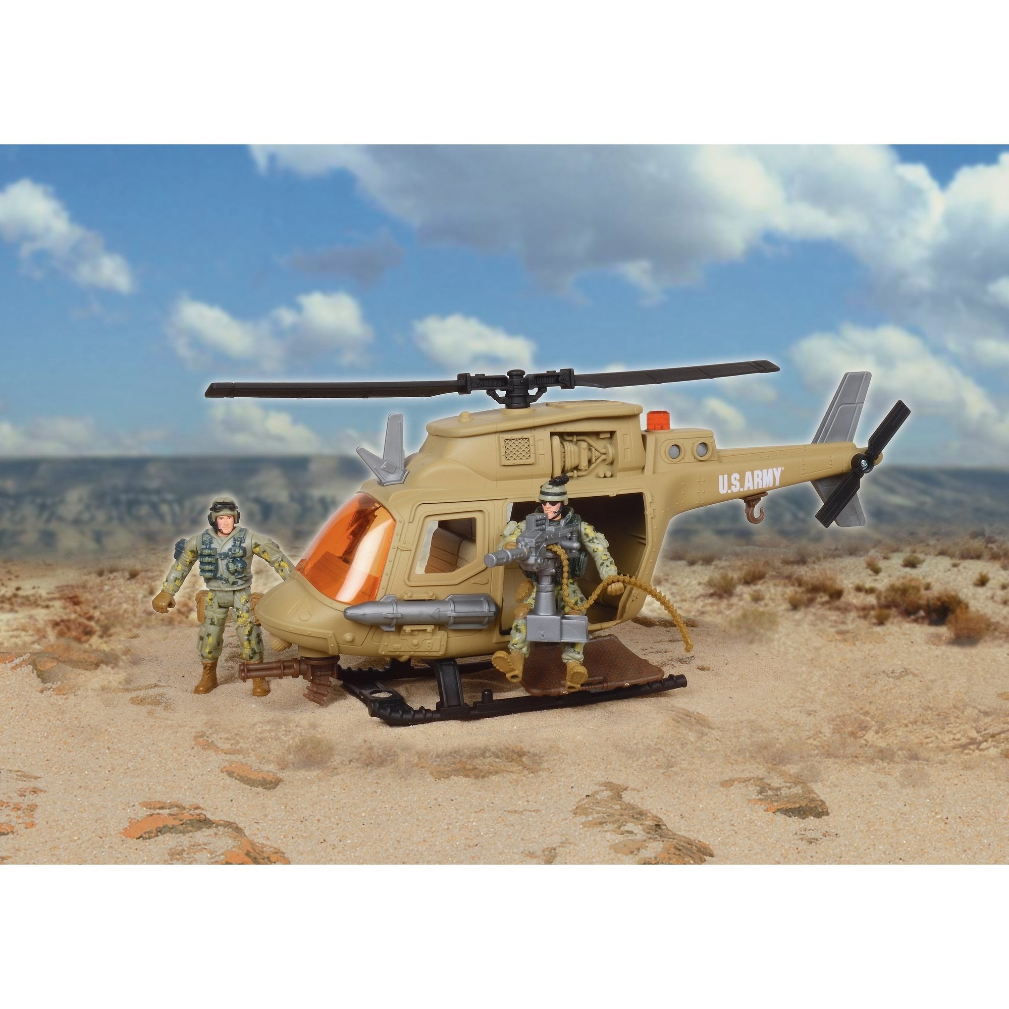 Excite Toys U.S. Army Chopper with 2 Soldier Action Figure Set ...