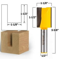 90 Degree X 1" Diameter V Groove Router Bit - 1/2" Shank - Yonico 14996 ...