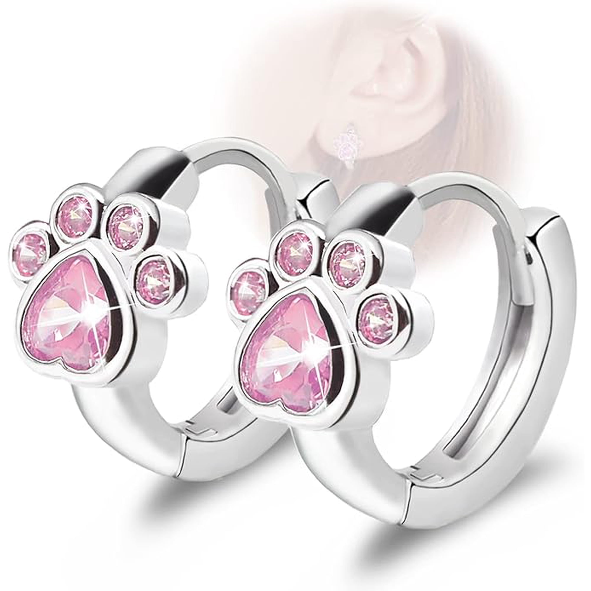 Click here for Unbranded Zirconia Small Hoop Earrings - Cz Cat Do... prices
