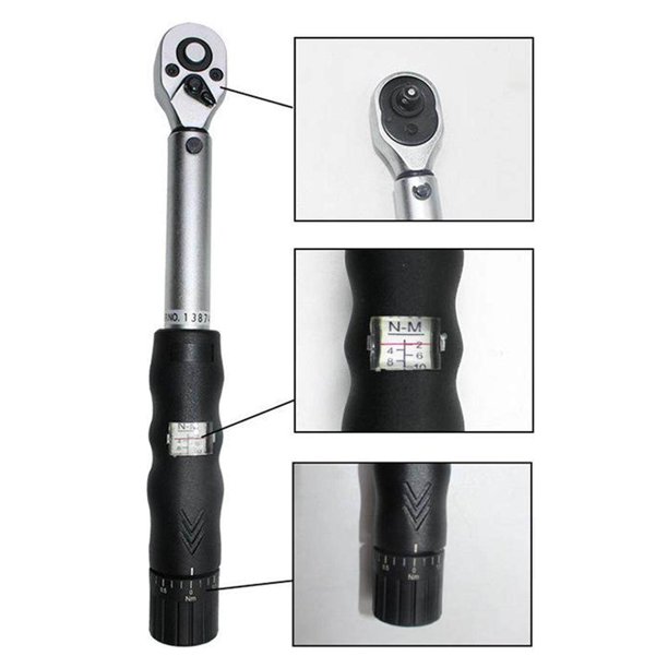 pitrice Torque Wrench 1/4" ratcheting socket square drive Torque Wrench ...