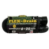 Flex Drain 51110 25' Solid FLEX-Drain® - 4in Expandable Water Drainage ...