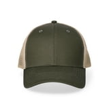 George Men's Cotton Twill Mesh Back Baseball Cap, Olive Khaki ...
