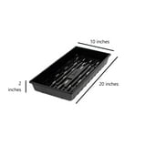 SunPack 10” x 20” Indoor Gardening Extra Strength Plastic Seeding Tray with Holes for ...