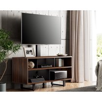 Wood 3-Tier Floor TV Stand with Mount Base for 32-70 Inches Flat/Curved ...