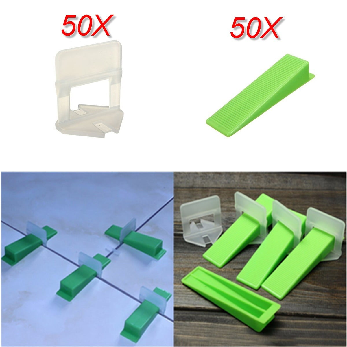 50 X Tile Leveling Device Spacer System Building Tool Flooring Wall ...