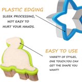 STONCEL 6PC Sandwich Cutter for Kids, Metal Cookie Cutters, Bread ...