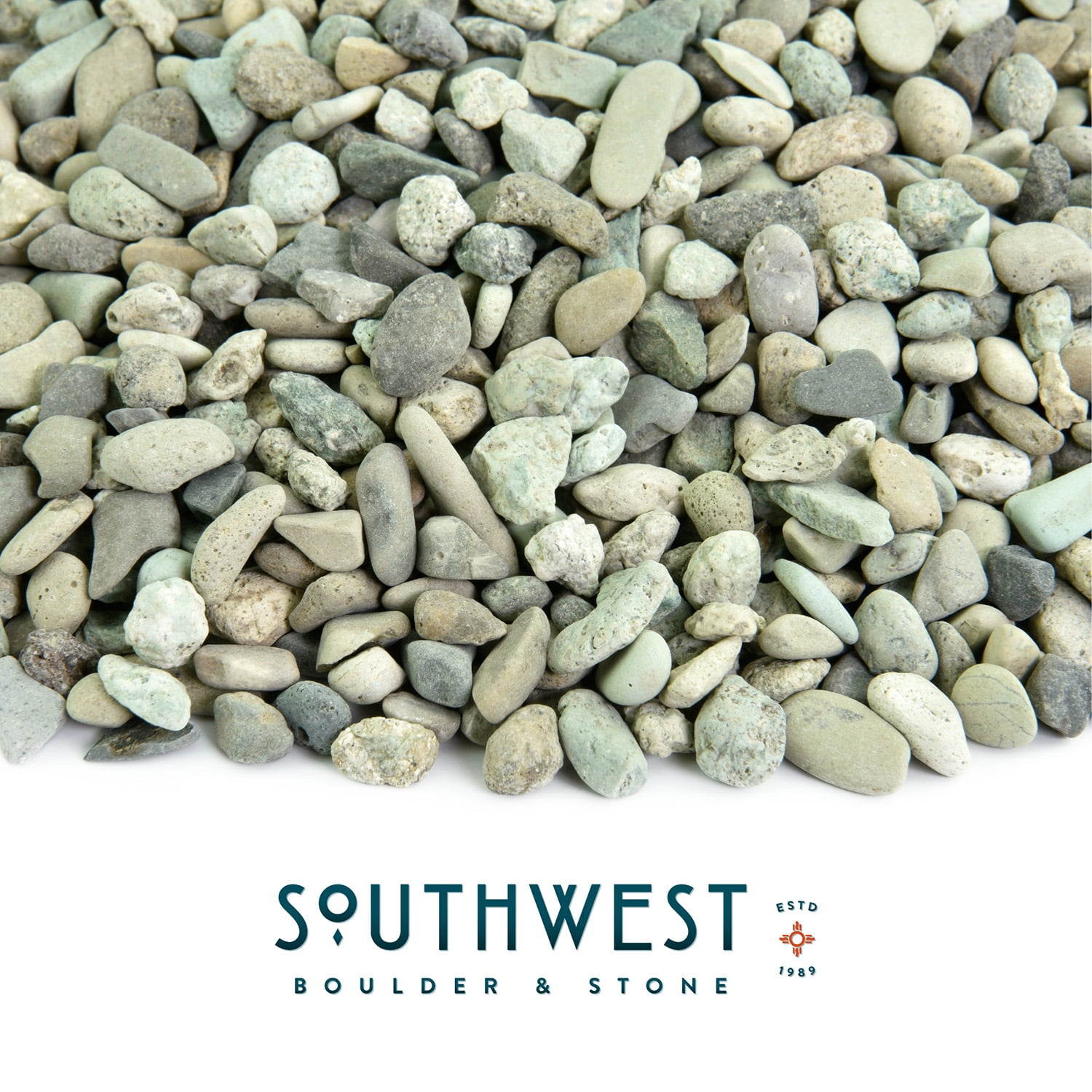 Polynesian Garden Pebble | Green, 3/8"-5/8", 5 lbs - Walmart.com