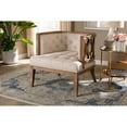 Baxton Studio Esme French Provincial Beige Linen Fabric Upholstered and ...