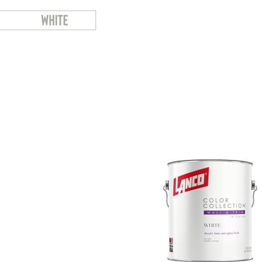 Lanco Color Collection Semi-Gloss Interior Wall & Trim Paint, White, 1 ...