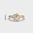 0.55 Ct Diamond Two Tone Cluster Of Leaves Wedding Band Ring For Woman ...