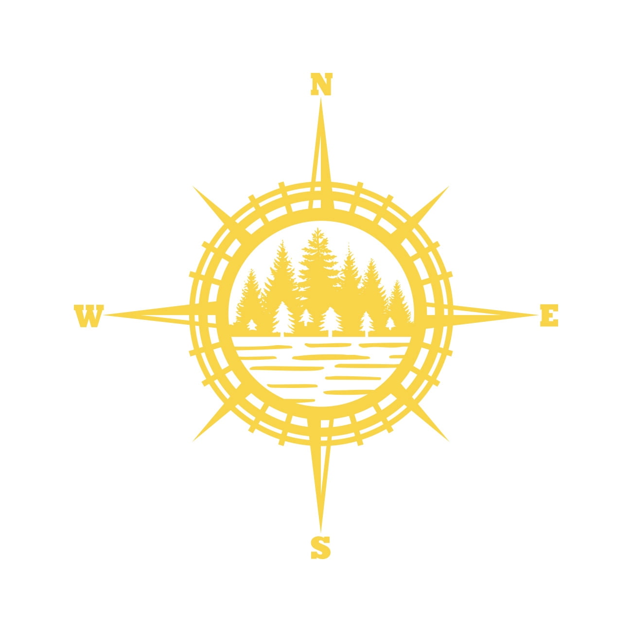 Tree Compass Sticker Decal Die Cut - Self Adhesive Vinyl - Weatherproof ...