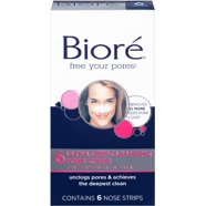 Biore Ultra Deep Cleansing Pore Strips Nose 6 Each - Walmart.com