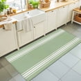 Area Rug 2x6ft Sage Green Striped Area Rugs for Kitchen Runner Rug ...
