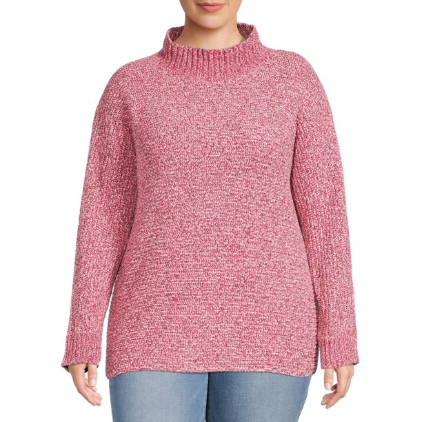 Terra & Sky Women's Plus Size Ribbed Chenille Sweater - Walmart.com
