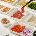 Yesbay Food Tray White Stackable Round Edges Spill Resistant Plastic ...