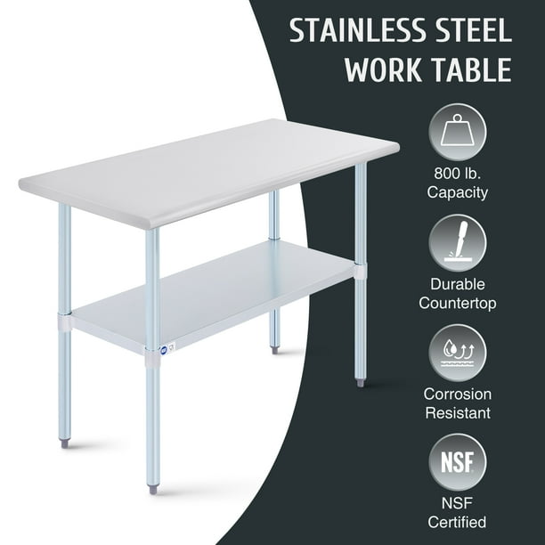 Narrow Stainless Steel Table