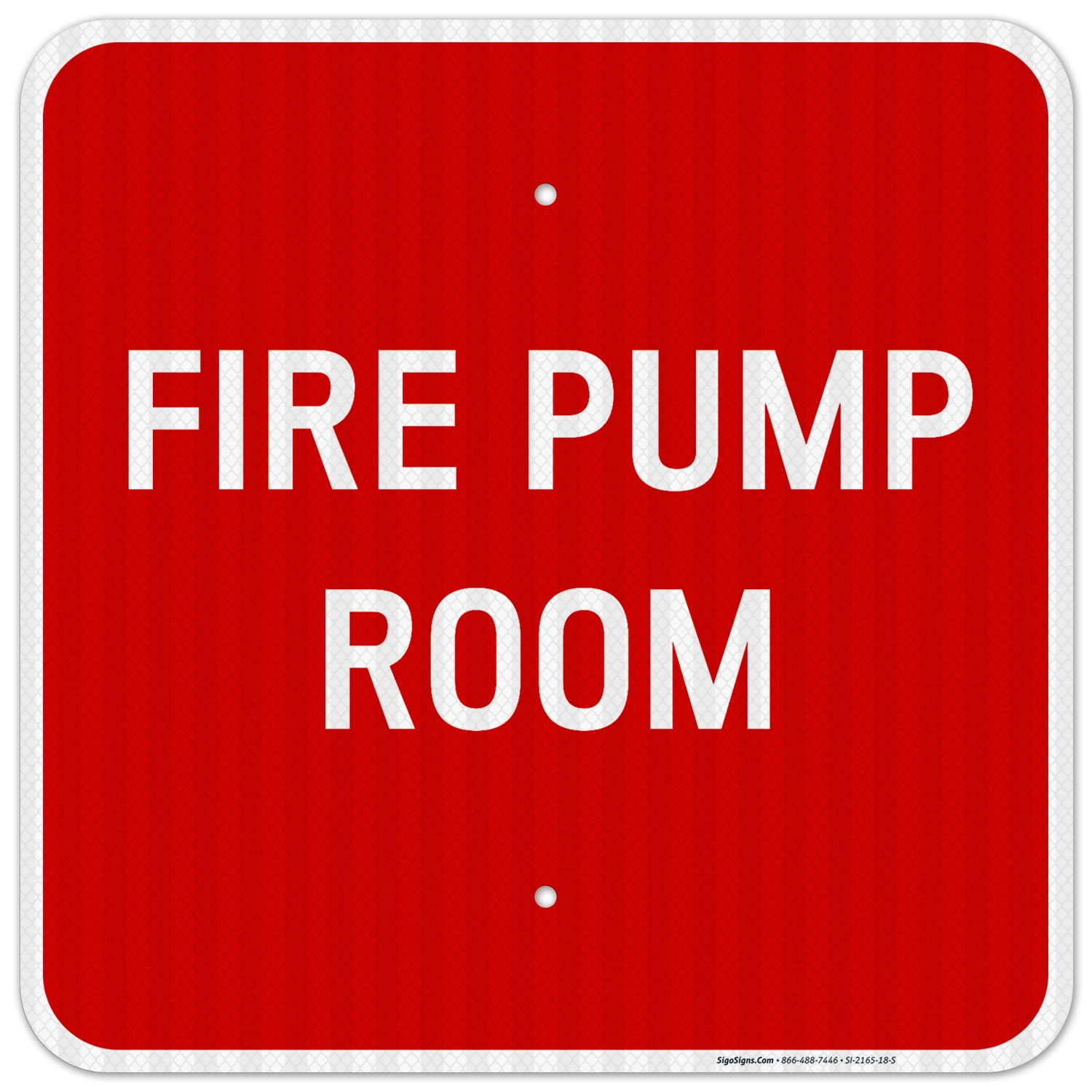 Fire Pump Room Sign, - Walmart.com