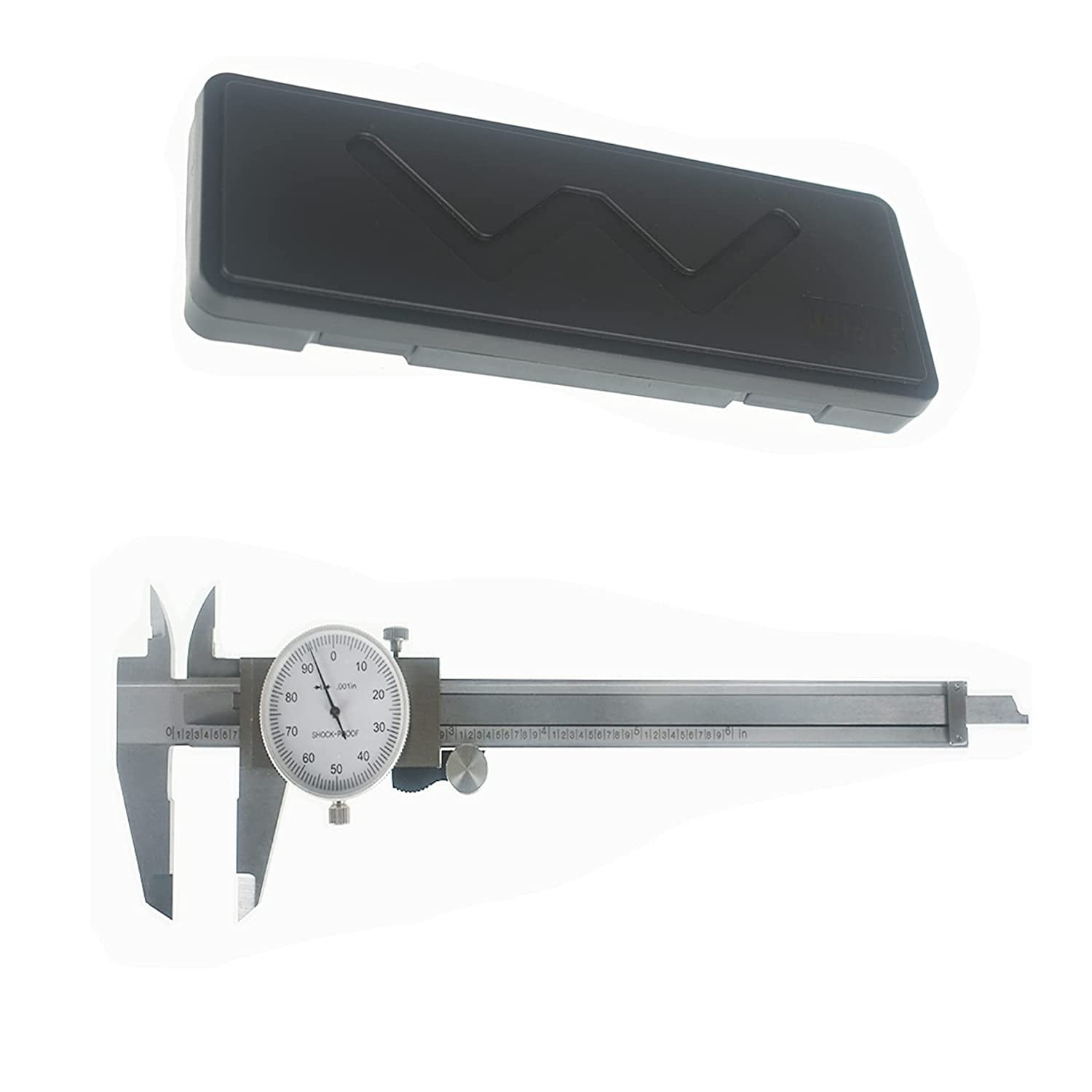 waltyotur 6 Inch Dial Caliper Measuring Tool with Carry Case , 0.001 ...
