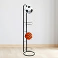 funtasica Modern Metal Sports Ball Storage Rack, 4 Tier Ball Rack ...