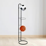 funtasica Modern Metal Sports Ball Storage Rack, 4 Tier Ball Rack ...