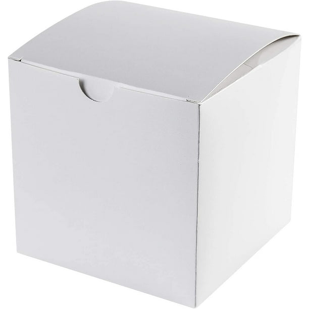 [50pcs]Kraft 4x4x4 White Boxes,Paper Gift Boxes with Lids for Gifts ...