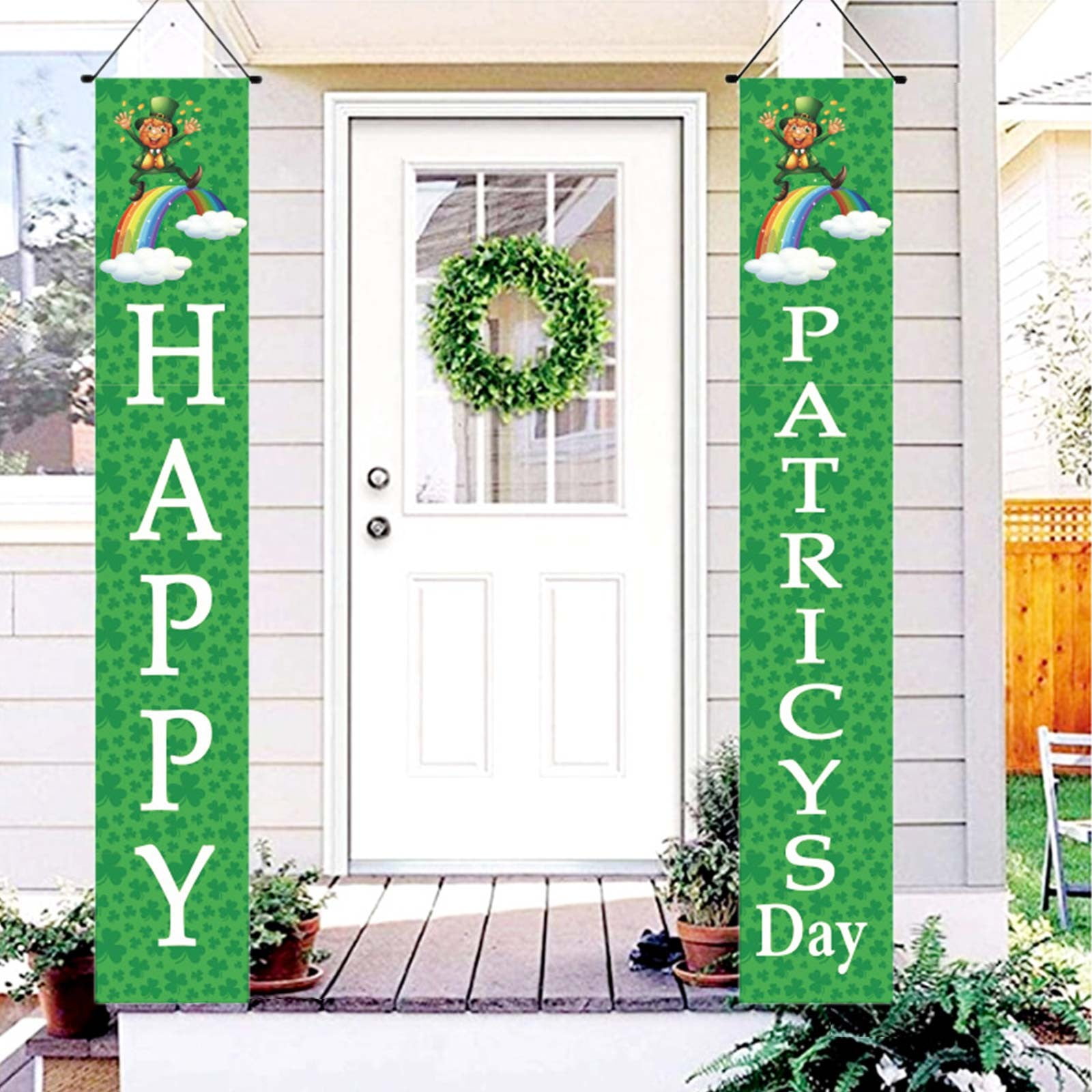 St Patricks Day Decorations Couplets Decorated Curtain Banners ...