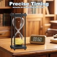 Hourglasses Timer: Large Black Wooden Gold Sand Timer Clock for Home ...