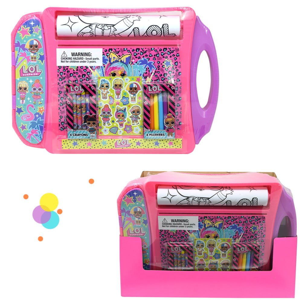 LOL Doll Roller Art Desk Set Bundle with LOL Lap Desk with Coloring Pag ...
