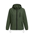 APEXFWDT Rain Jacket for Women Waterproof Rain Trench Coat with Zipper ...