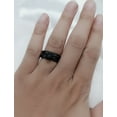 2 Matching Rings Couple Ring Black Gold Plated 1CT CZ Women Wedding ...