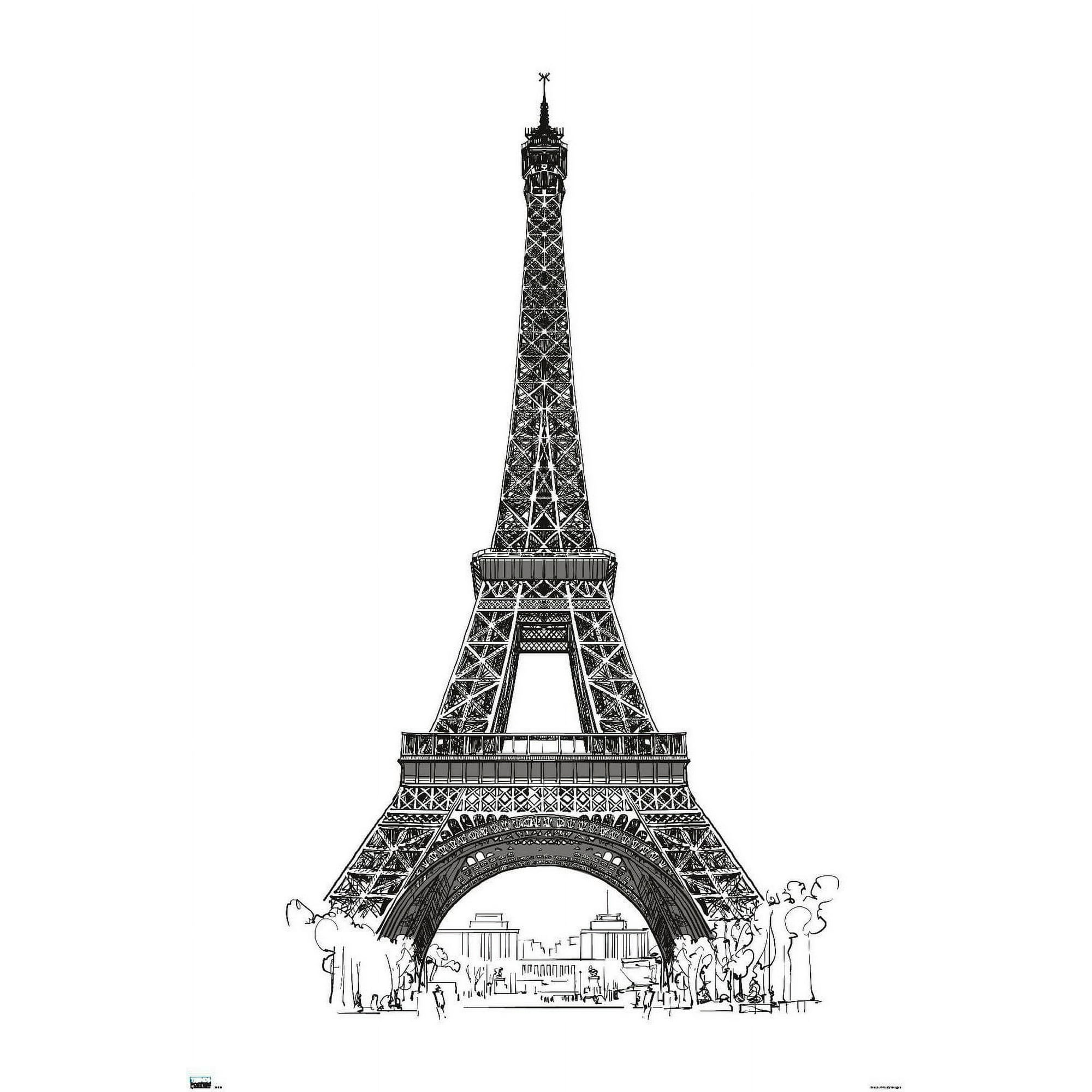 Click here for Trends International Line Art - Eiffel Tower Wall... prices