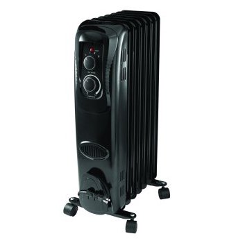 Mainstays, Oil Filled, Electric Radiant Space Heater, Black, #HO-0270B ...