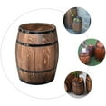 Oak Wooden Wine Barrel Decor, Retro Bar Ornament and Photo Prop, Sturdy ...
