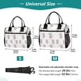 ALAZA Cartoon Hippo in Rain Print Cooler Lunch Bag Insulated Reusable ...