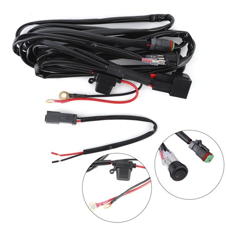 Led Work Light Wiring Harness 12V/40A Waterproof Car Wiring Harness For ...