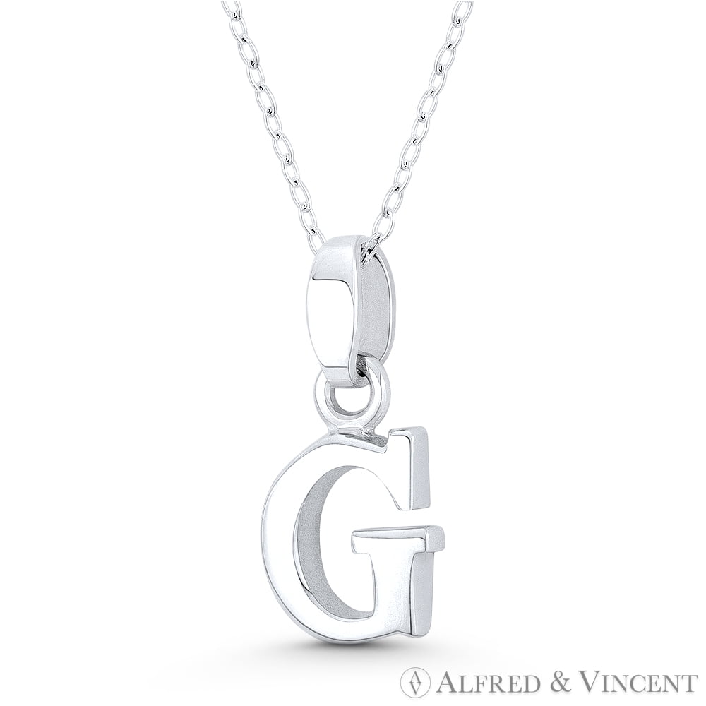 Initial Letter "G" 21x10x3mm (0.83in x 0.4in x 0.12in) Charm 3D Pendant ...