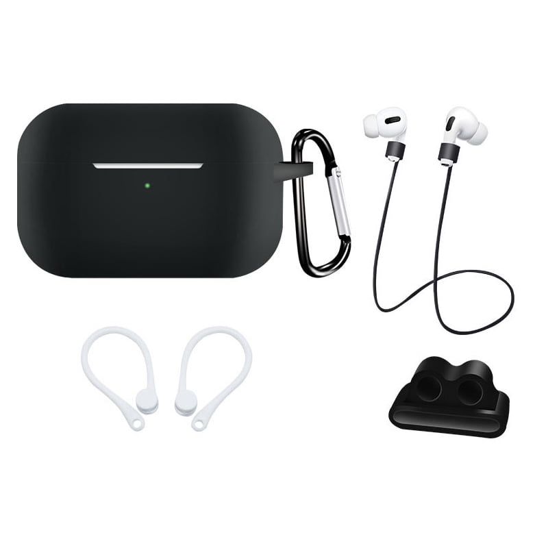 Earphone Protective Case for AirPods Pro Soft Silicone Shell+Carabiner ...