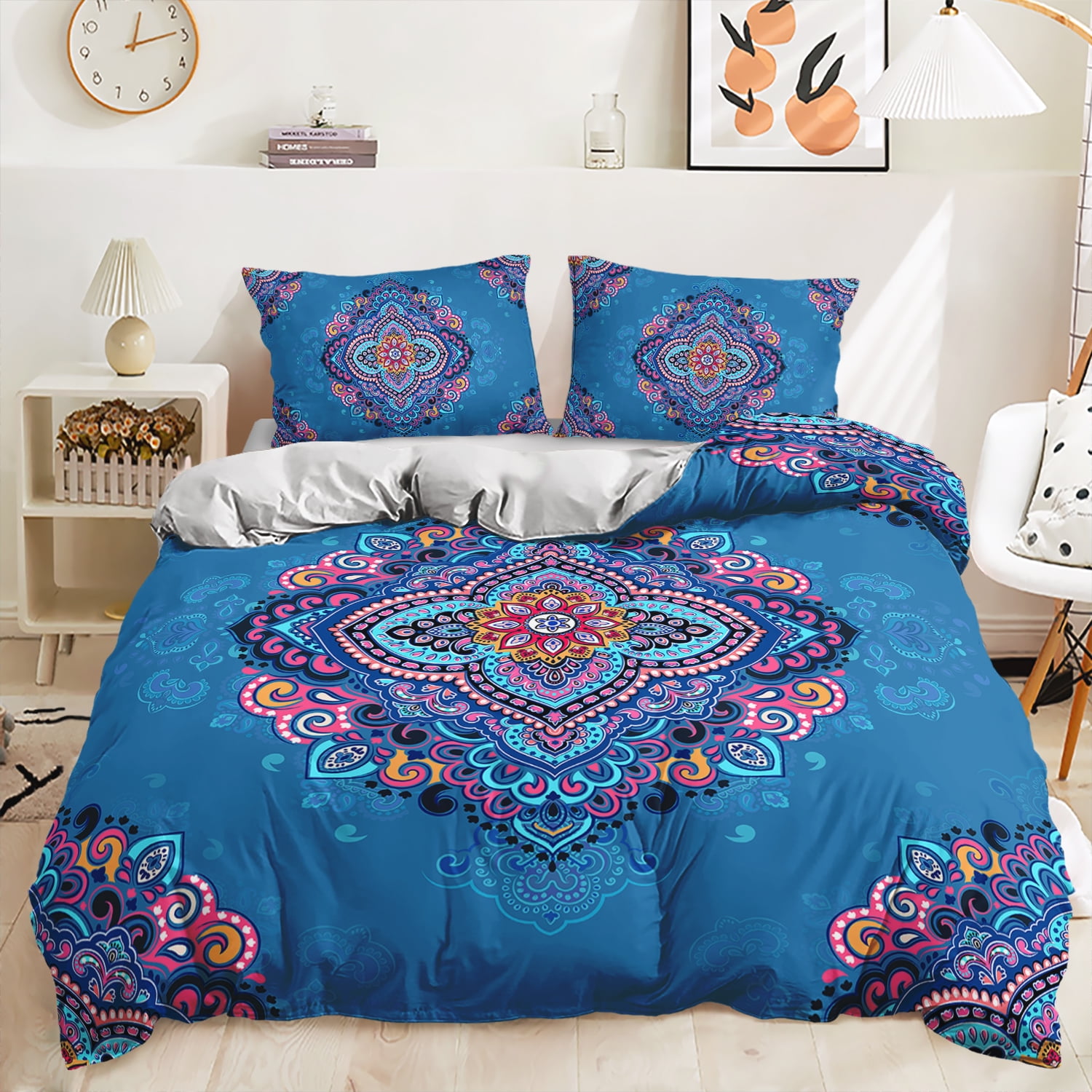 Hosima 3-Piece 3D Digital Duvet Cover With Pattern Composed Of Multiple ...