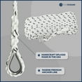 Five Oceans Anchor Line 1/2 inch x 100 ft, 3-Strand White Nylon ...